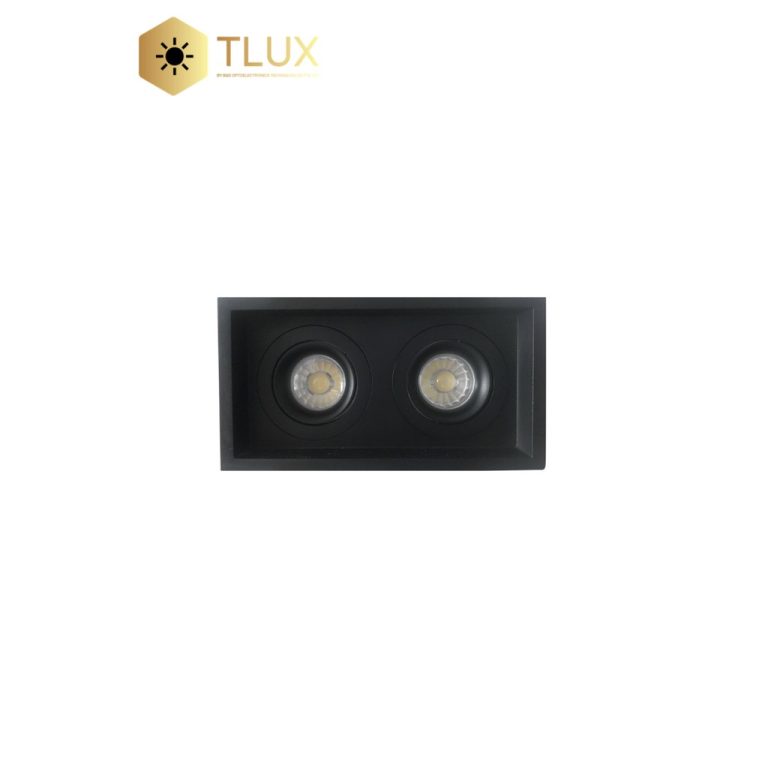 Dual / Double / 2 Head Recessed GU10 Downlight Ceiling Fixture - TLUX
