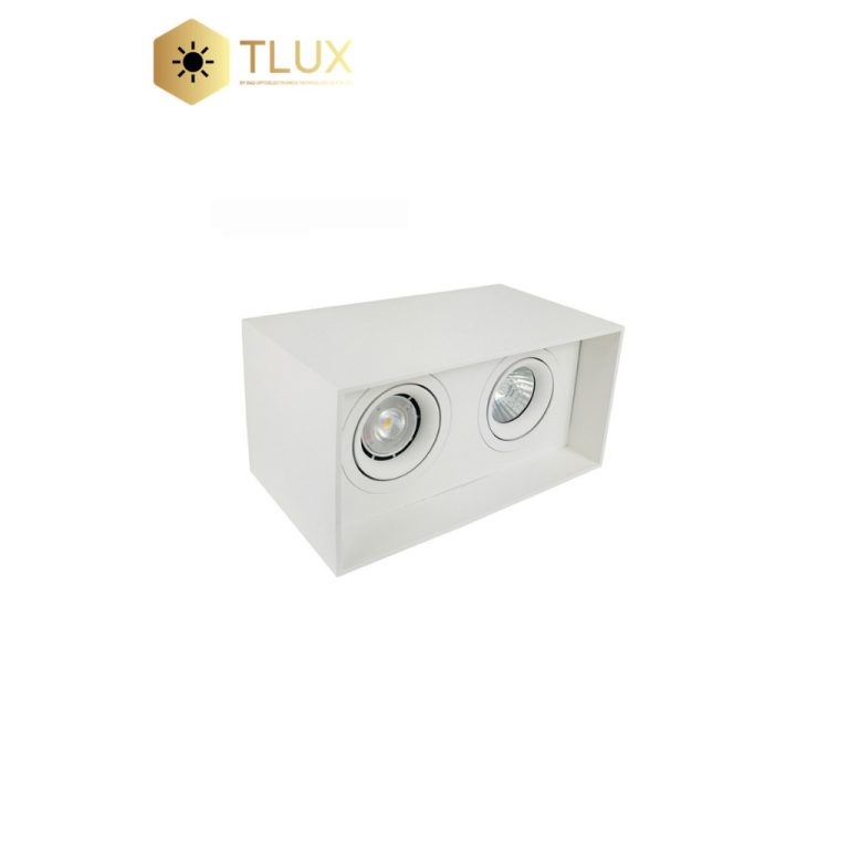Dual / Double / 2 Head Surface Mount GU10 Grill Studio Downlight ...