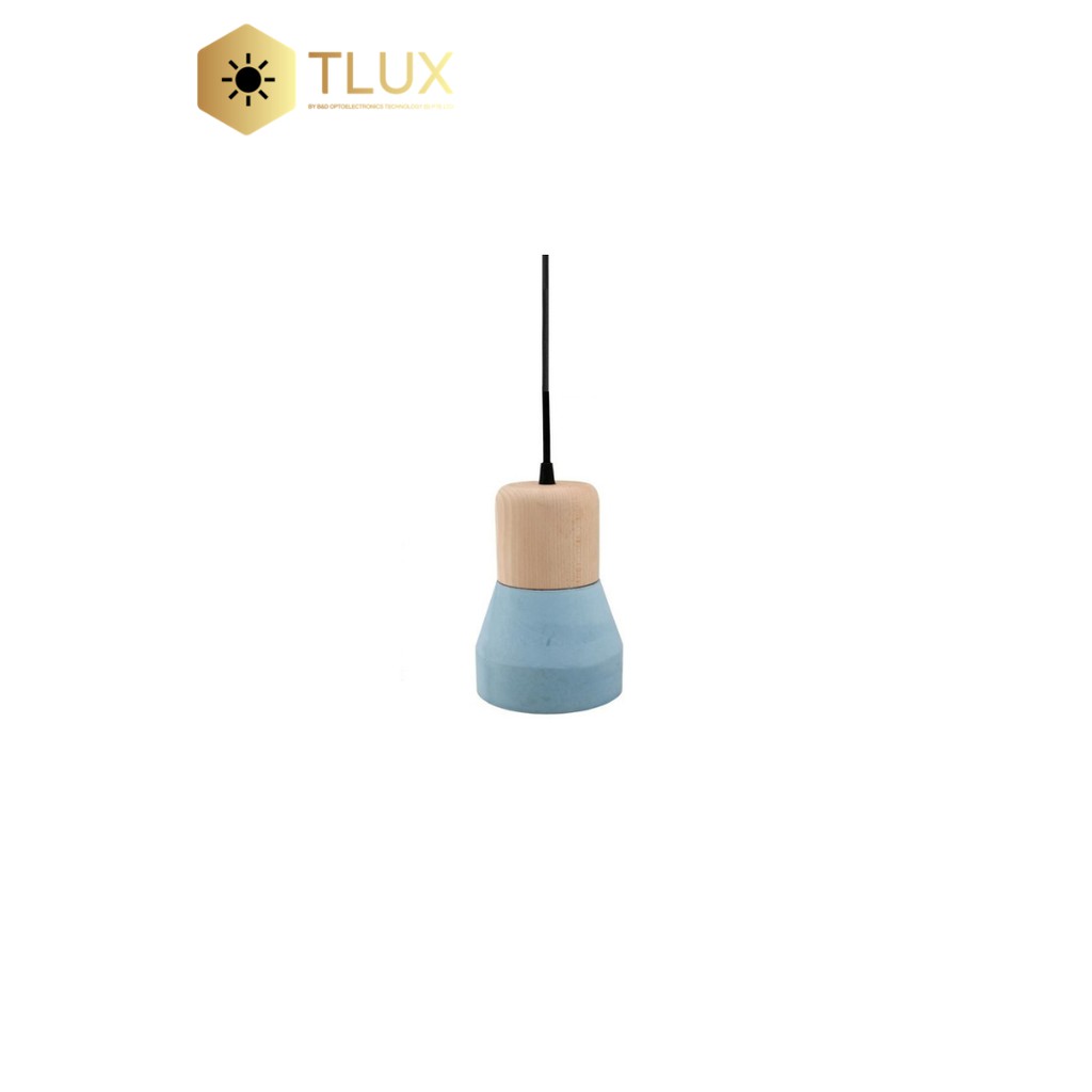 Mini Concrete Cement and Wood Cover Pendant Light Fixture - TLUX