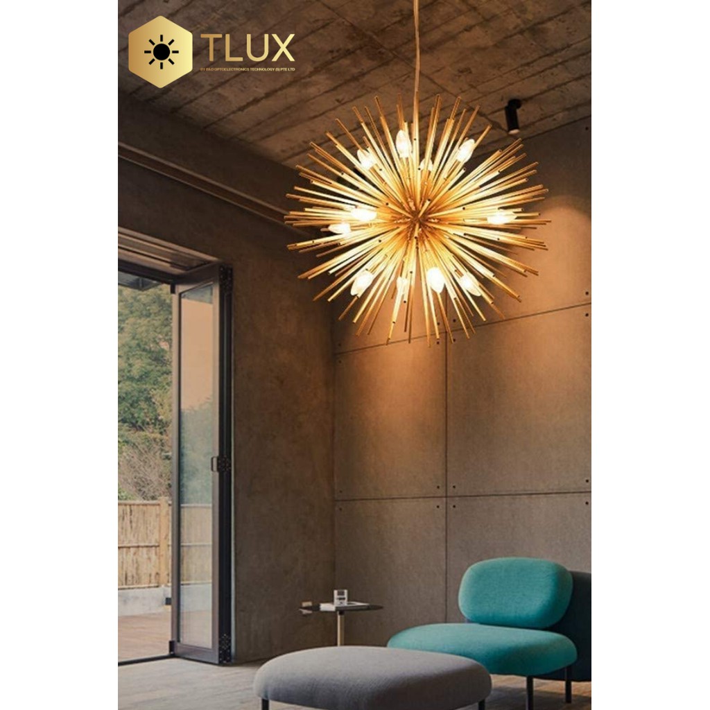 Gold Electroplated Firework Metallic Pendant Light – TLUX