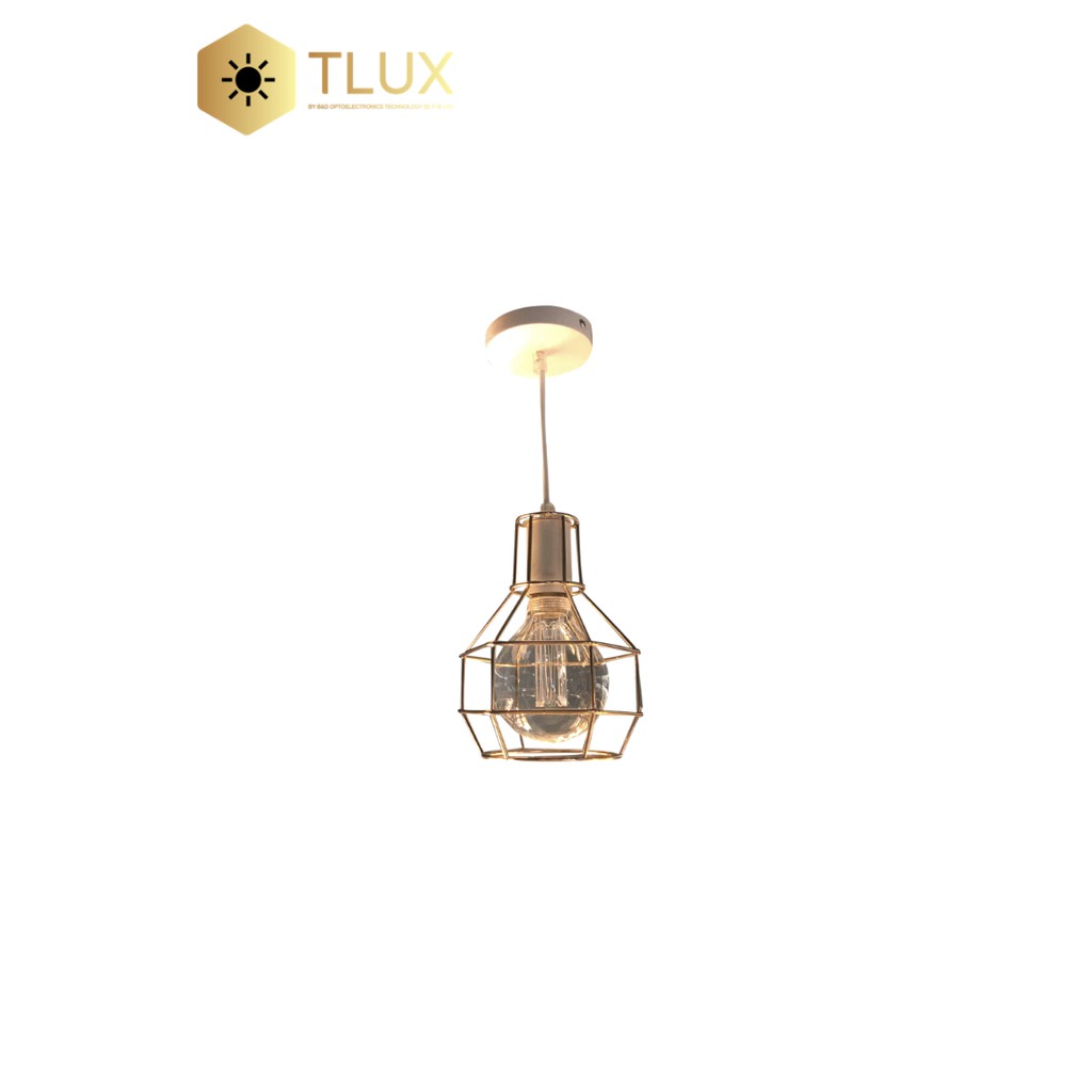 Metallic Mini Geometric Cage Pendant Light Fixture – TLUX